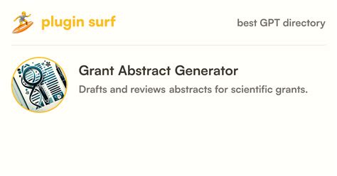 Grant Abstract Generator Gpt Information Latest Updates And Reviews