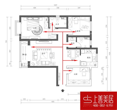 紫晶悦城124平三室两厅现代奢华风格装修效果图 石家庄上善美居装饰公司