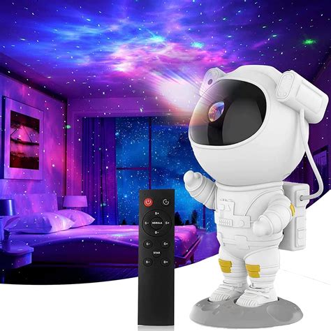 Projetor de luz de astronauta projetor de estrela e galáxia para crianças lâmpada de LED