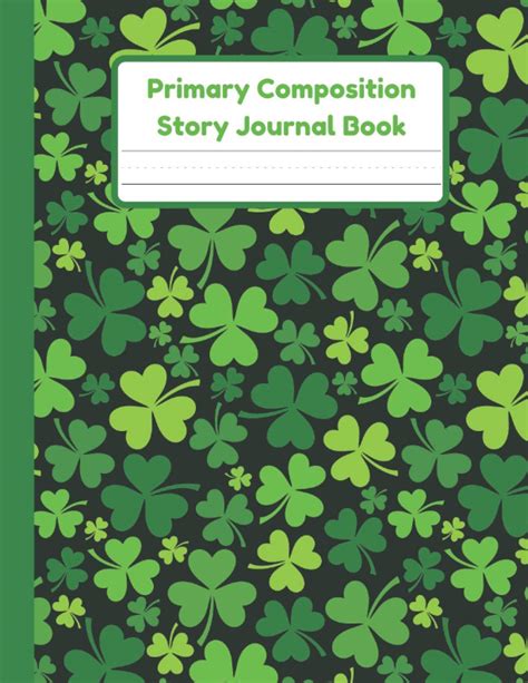 Primary Composition Story Journal Book Shamrock Notebook Dotted Mid