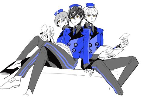 Narukami Yuu Yuuki Makoto Amamiya Ren And Theodore Persona And 3