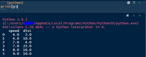 python printing query in r markdown using reticulate stack overflow