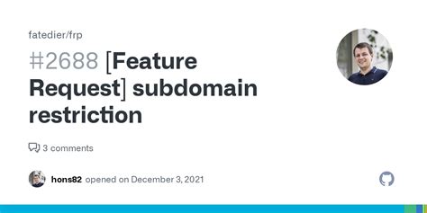 Feature Request Subdomain Restriction · Issue 2688 · Fatedierfrp