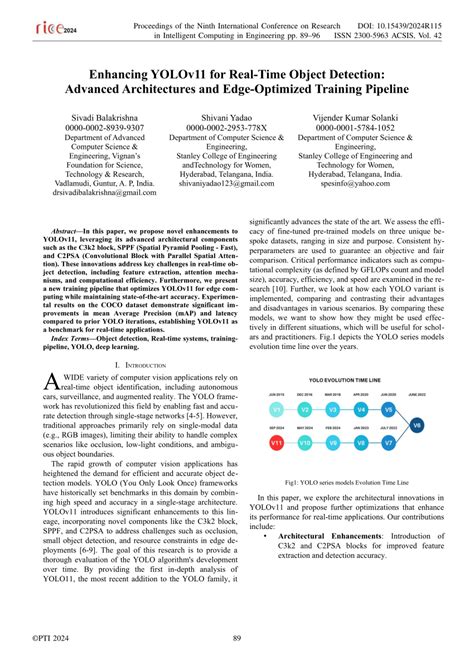 Pdf Enhancing Yolov11 For Real Time Object Detection Advanced Architectures And Edge
