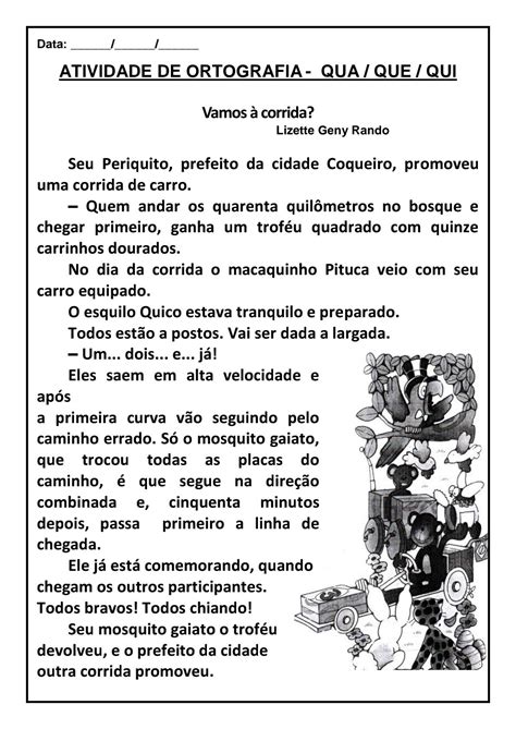 Atividades Qua Que Qui Quo