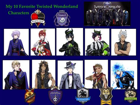 Ten Favorite Twisted Wonderland Characters By Jlj16 On Deviantart