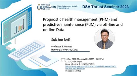 Data Science And Analytics Seminar Prognostic Health Management Phm