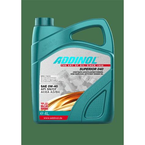 Addinol Superior 0w 40 Made In Germany 4 Litre Darazpk