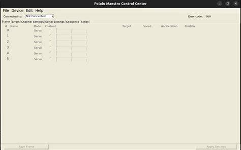 Maestro Control Center Issue Servo Controllers And Servos Pololu Forum