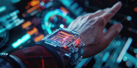 Futuristic Interactive Touchscreen Display With User Interaction In A