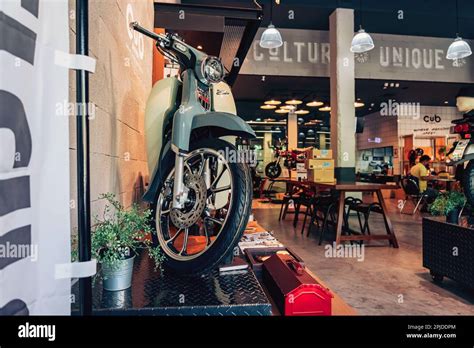 NAKHON PATHOM THAILAND JANUARY View Of Honda Super Cub C Motorcycle Classic Cc