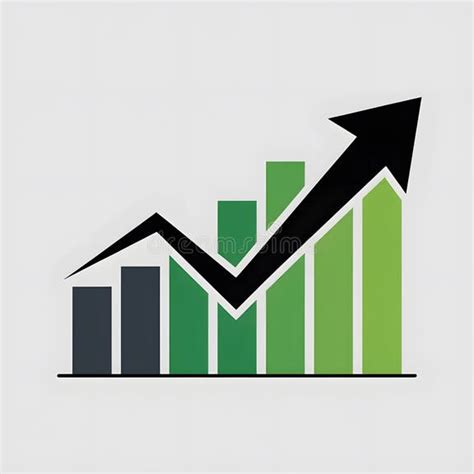 Upward Trend Illustrative Vector Of A Business Growth Chart With Green