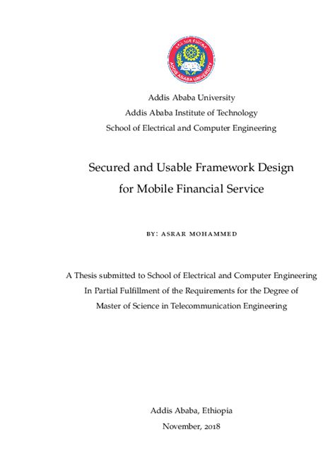Pdf Secured And Usable Framework Design For Mobile Financial Service