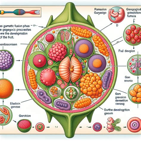 Embryo Development And Fruit Formation Gametic Fusion Phase Ai Art