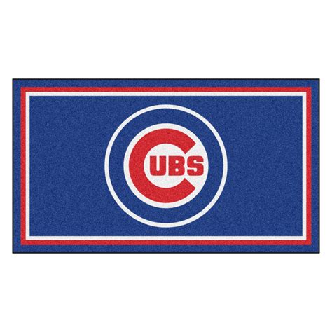 FanMats 19799 Chicago Cubs 36 X 60 Nylon Face Plush Floor Rug With