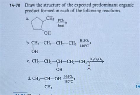 Solved Write The Structure Of The Expected Predominant