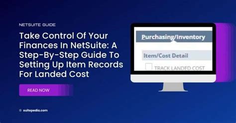 Take Control Of Your Finances In Netsuite Step By Step Guide To Setting Up Item Records For