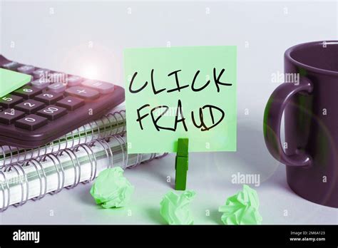 Conceptual Caption Click Fraud Word Written On Practice Of Repeatedly