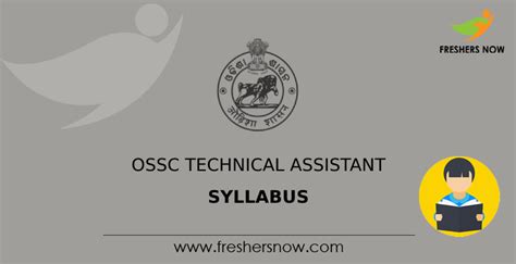 OSSC Technical Assistant Syllabus Exam Pattern