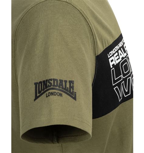 Ανδρικό Μπλουζάκι Lonsdale Regular Fit Otterston Olive Black White