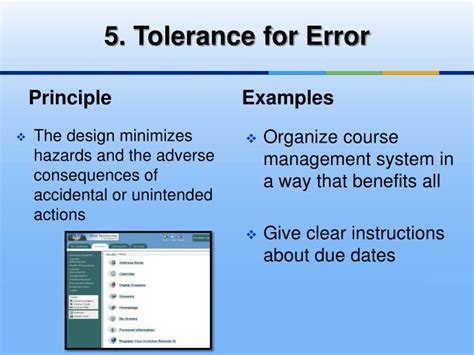 Universal Design Tolerance For Error Example Examples Of Error