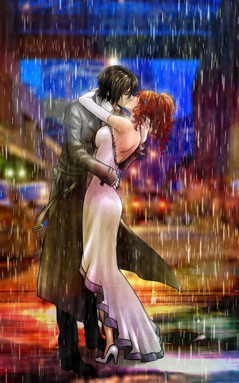 Kissing In The Rain By Billiefeng On Deviantart