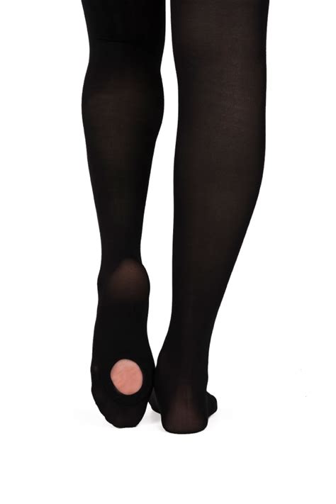 Seamless Toe Convertible Dance Tights Black Rp