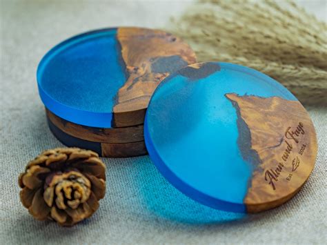 Custom Epoxy Resin Burl Wood Coastersalaskan Cypress Burlpersonalized