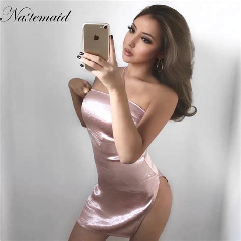 Buy Nattemaid Satin Bandage Off Shoulder Minidress