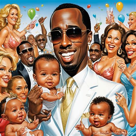 P Diddy Party Poster Stable Diffusion Online