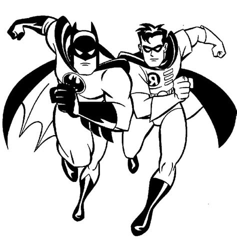 Fise De Colorat Cu Batman Cu Robin Descărcați Imprimați Sau Colorați