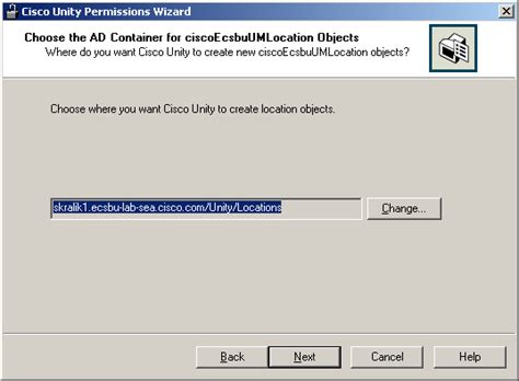 cisco unity 5 0 1 permissions wizard report mode help
