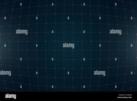 Vr Hud Futuristic Interface Voluminous Square Grid Line And Dot Head Up Display Red Pattern