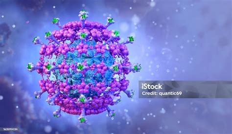 Rotavirus Molecular 3d Model Of Contagious Reoviridae Rna Virus Stock