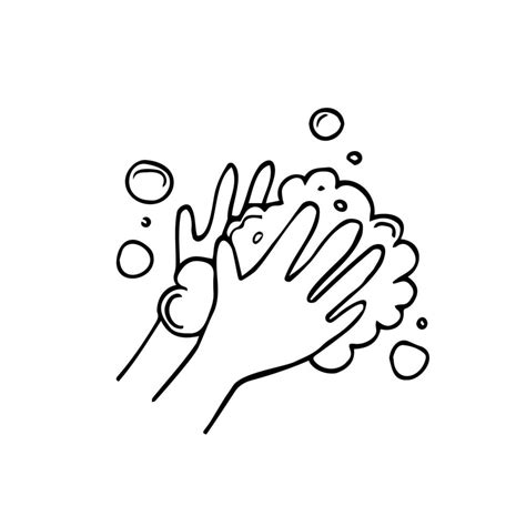 Doodle Wash Hand Illustration Symbol And Icon Vector Cartoon Hand