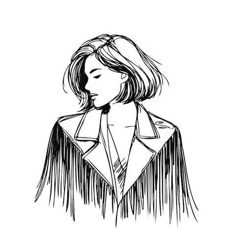 Jacket à Franges De Cow Girl En Style Art Moderne De Style Occidental