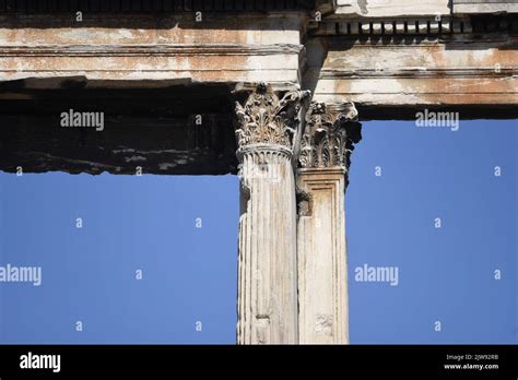 Doric Columns And Pediment Made Out Of Pentelic Marble Part Of Athena