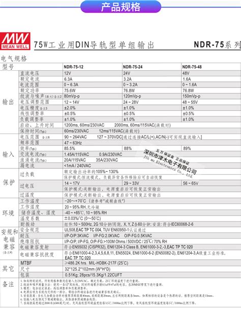 原装台湾明纬 导轨电源NDR 75 24 NDR 75 48 3 2A 薄型电源变压器 阿里巴巴