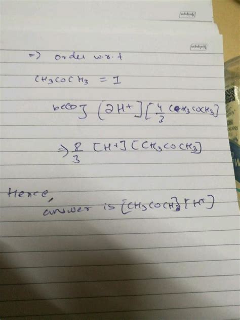 The Bromination Of Acetone That Occurs In Acid Solution Is Represented