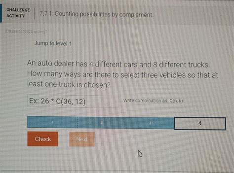 Solved Challenge Activity 771 Counting Possibilities By