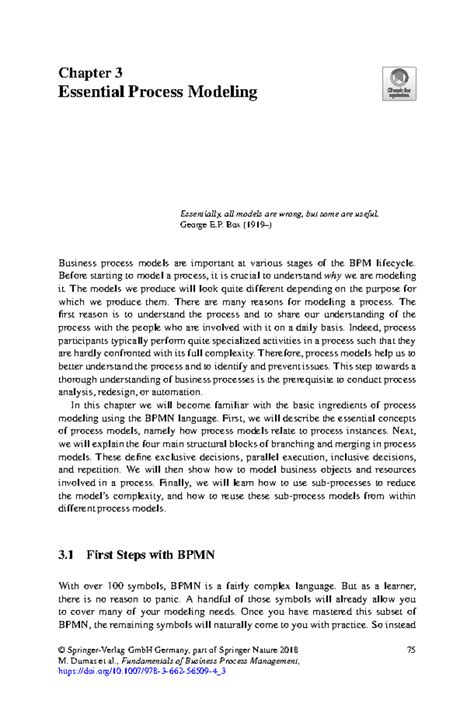 Dumas 2018 Chapter 3 Business Process Modeling With Bpmn Essentials