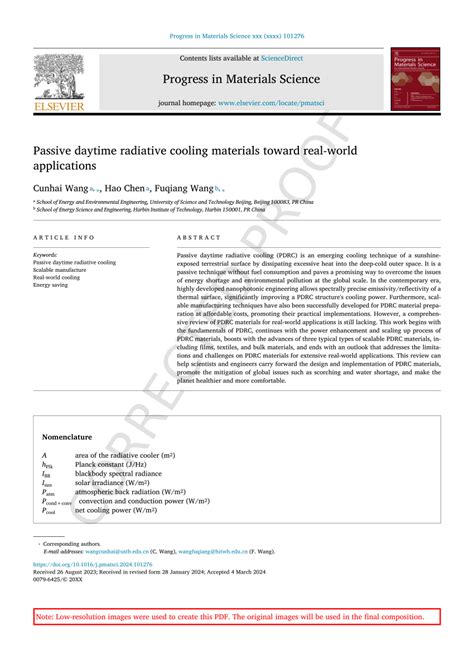 Pdf Passive Daytime Radiative Cooling Materials Toward Real World Applications