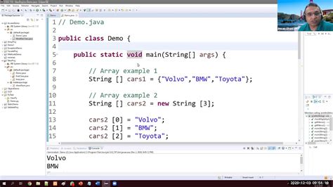 Create Arrays In Java In 3 Different Ways For Beginners Eclipse Youtube