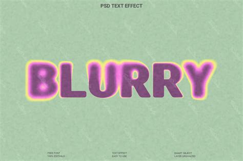 Blurry Text Style Effect Free Photoshop Psd File