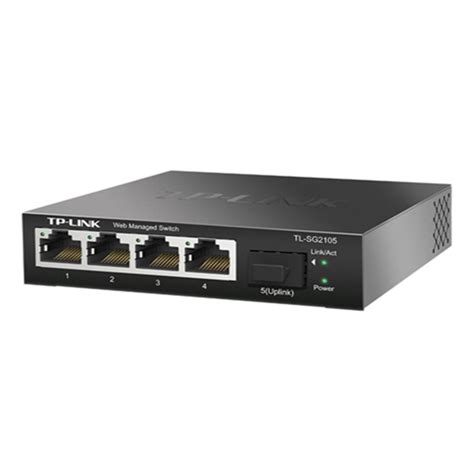TP LINK TL SG2105 5口千兆网管型交换机1光4电网络监控远距离光通讯VLAN带宽控制端口汇聚镜像Web管理接入层 虎窝淘
