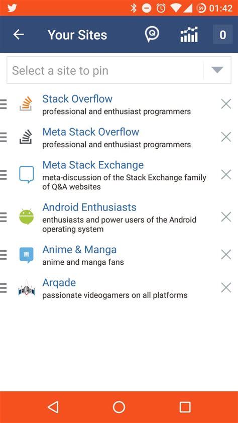 alignment issue in your sites section in the android app meta stack
