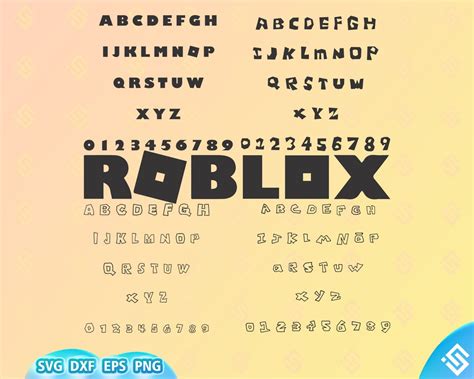 Roblox Alphabet Svg Bundle Roblox Fontroblox Png Svg Roblox Svg