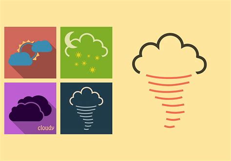 그림자 벡터와 평면 스타일에 날씨 아이콘 세트 Eps Ai Uidownload