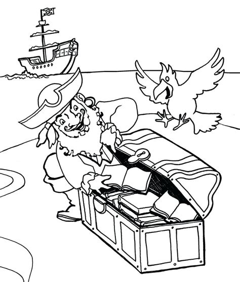 Treasure Chest Coloring Page At Free Printable