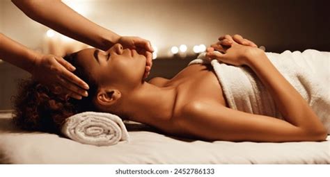 Woman Enjoying Face Massage Aroma Therapy Stock Photo Shutterstock